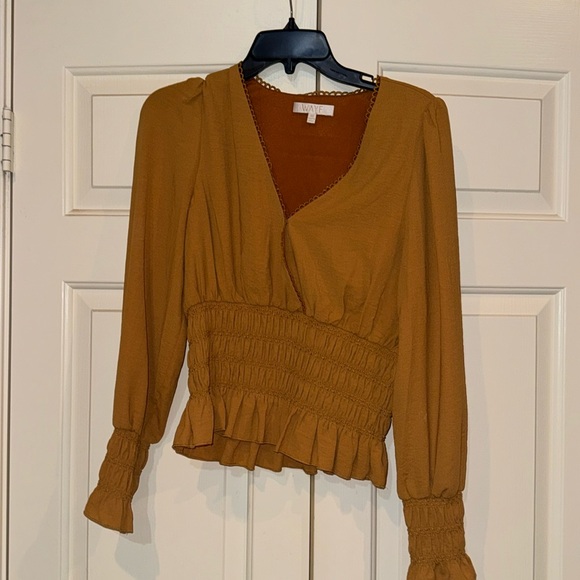 Wayf | Tops | Nwt Wayf Burnt Orange V Neck Blouse Size M | Poshmark